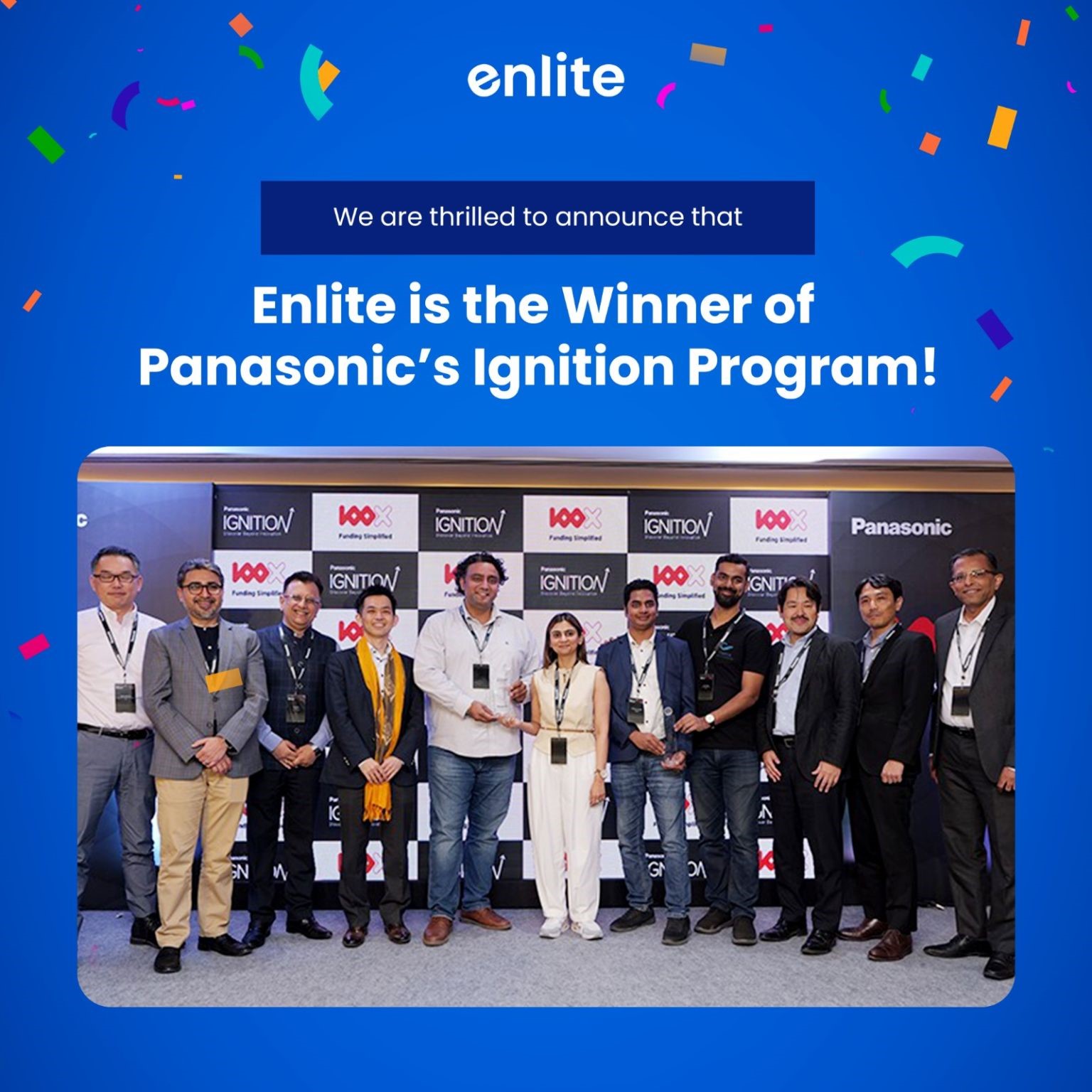 Enlite Wins at Panasonic’s Ignition Program! - Enlite Research Pvt. Ltd.